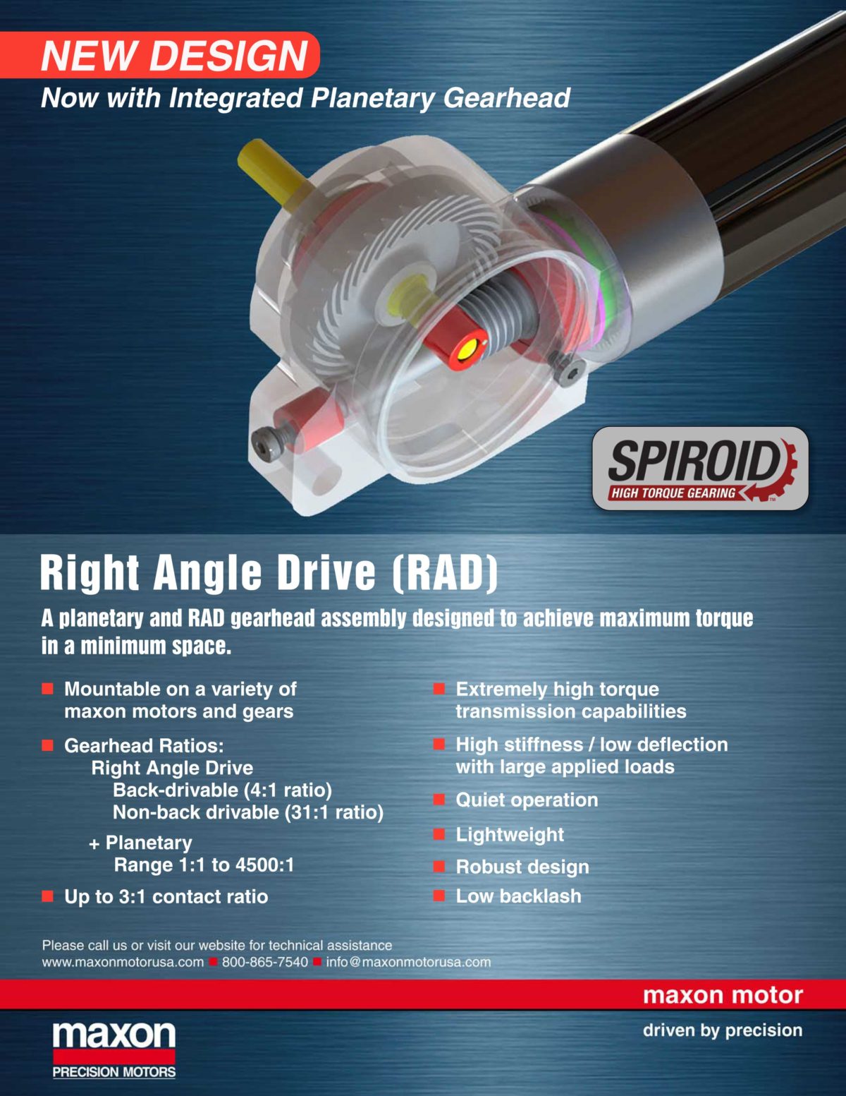 Spiroid has teamed up with Maxon Precision Motors - Spiroid Gearing