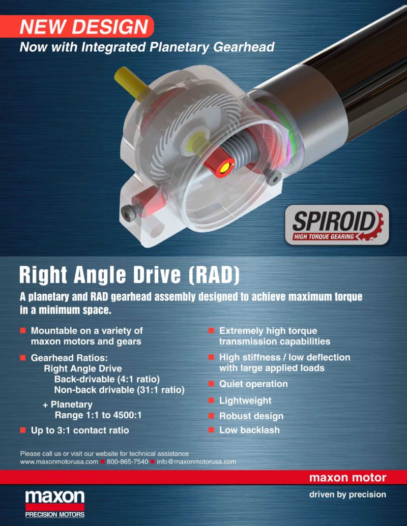 Spiroid has teamed up with Maxon Precision Motors - Spiroid Gearing